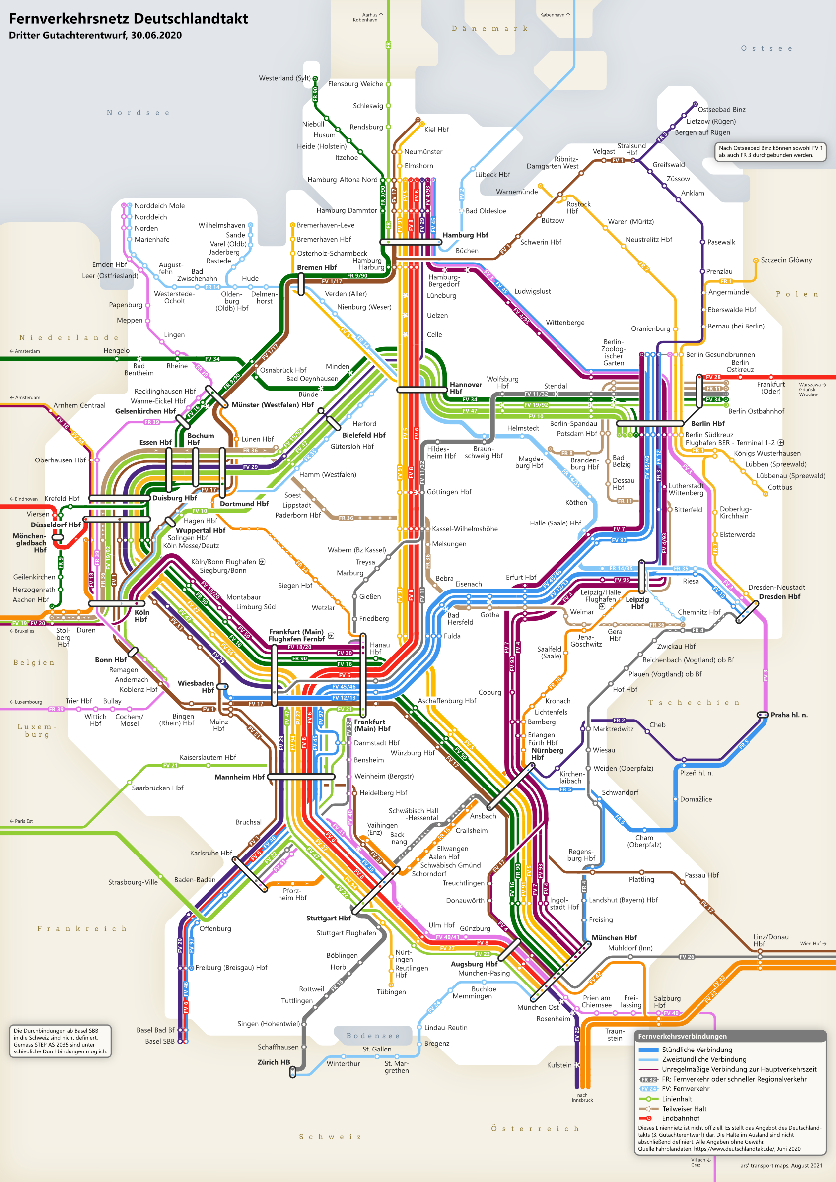 The “Deutschlandtakt” – lars' transport maps