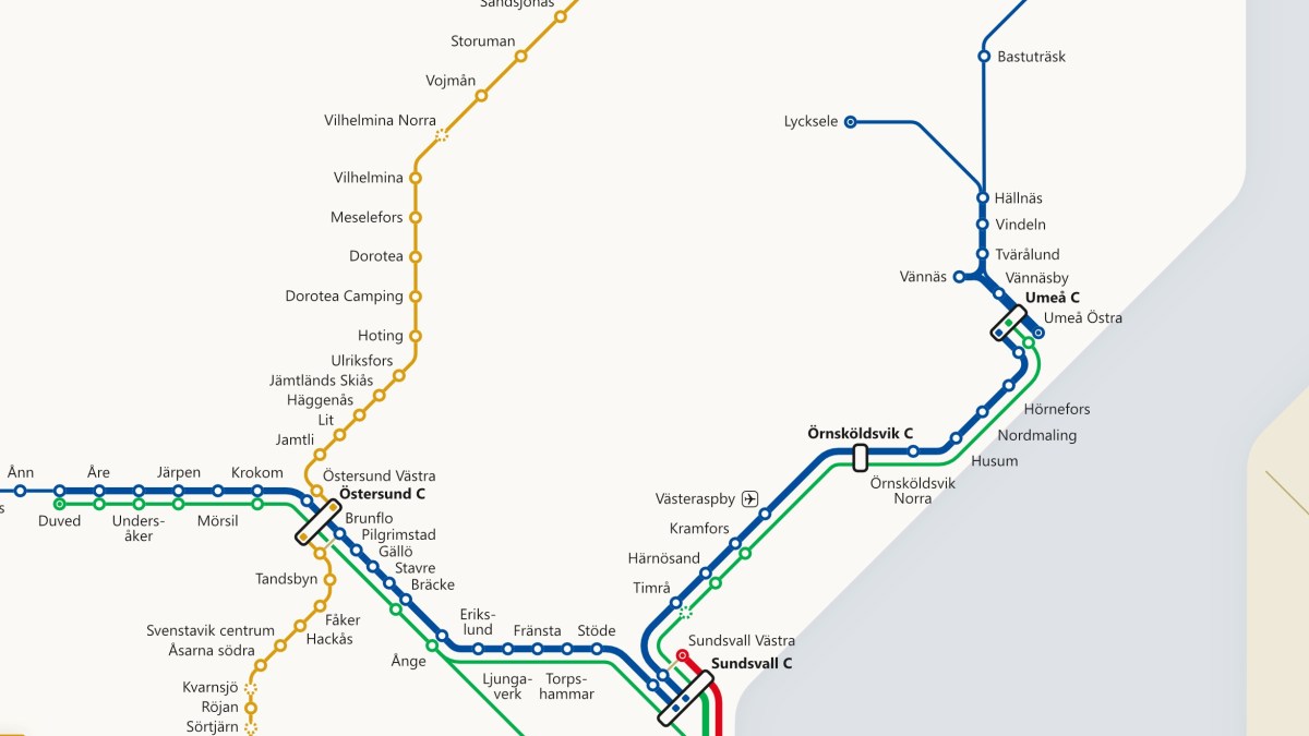 Train Network of Sweden 2022 – lars' transport maps