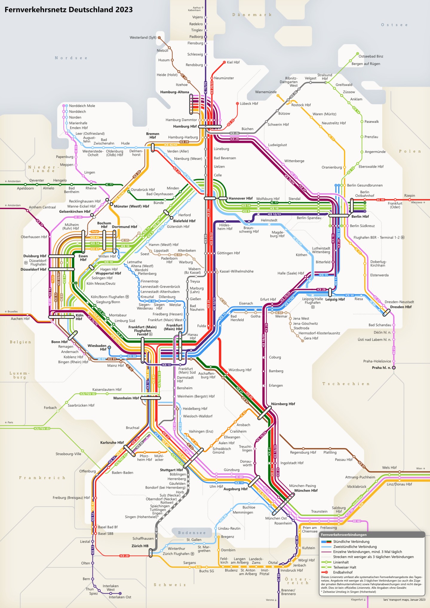 Long-distance Trains in Germany 2023 – lars' transport maps