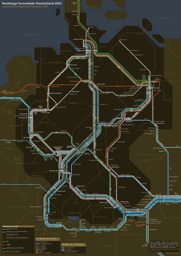 Long-distance Night Trains in Germany 2024 – lars' transport maps