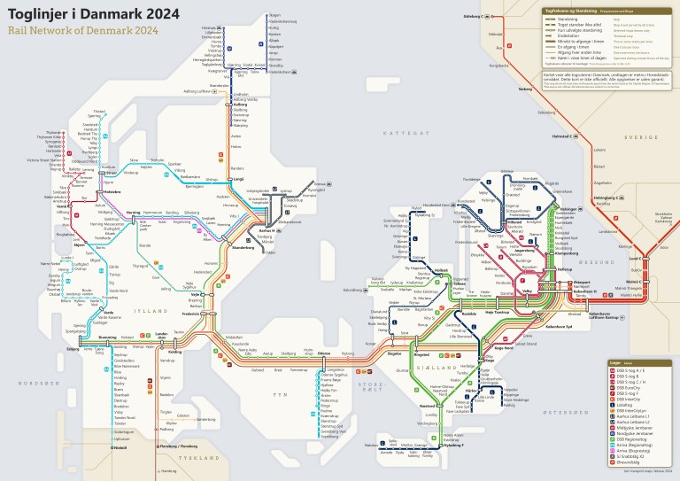 Rail Services in Denmark 2024 – lars' transport maps