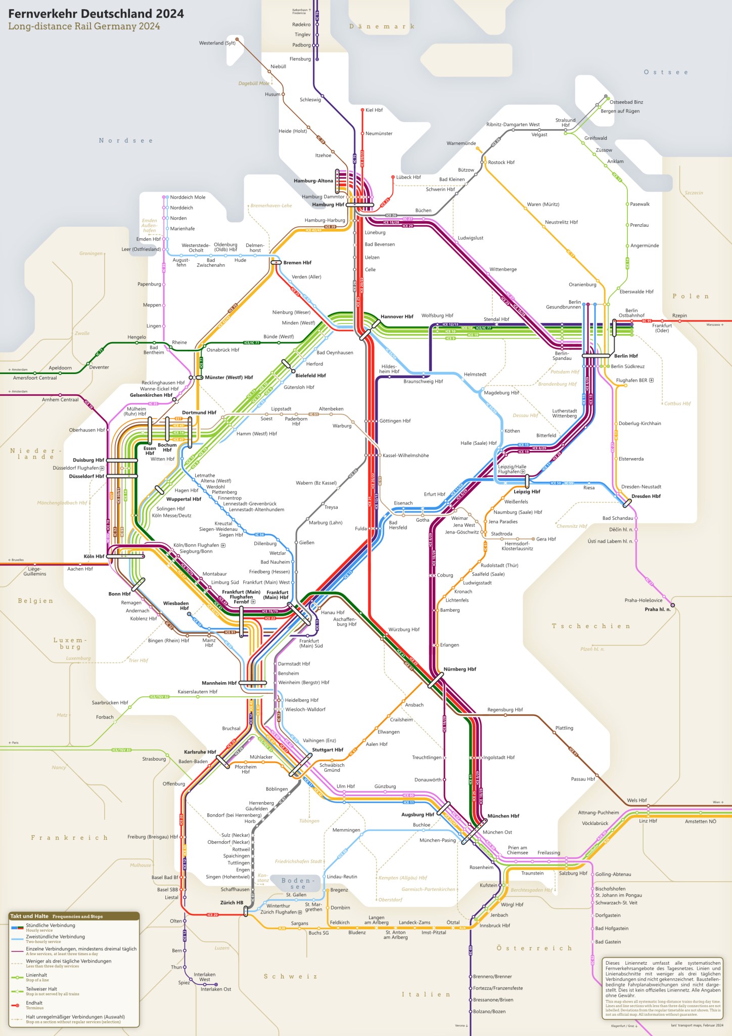 Long-distance Rail in Germany 2024 – lars' transport maps