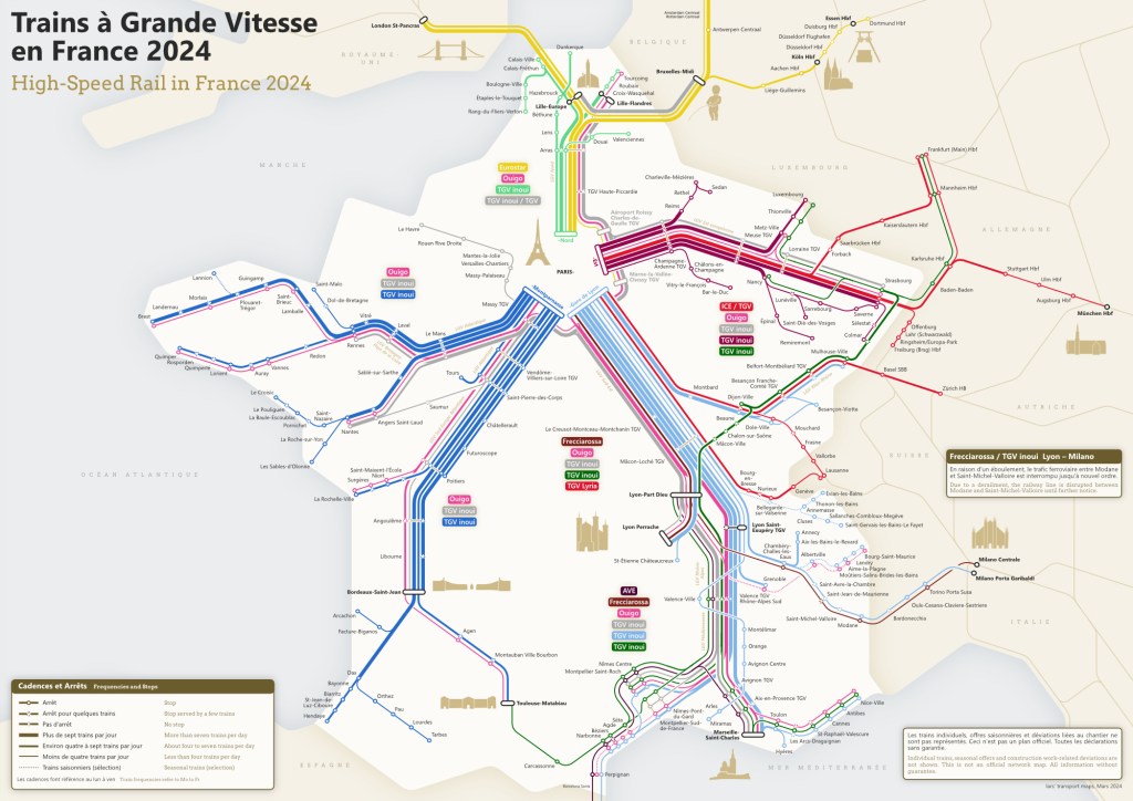 High-Speed Rail in France 2024 – lars' transport maps