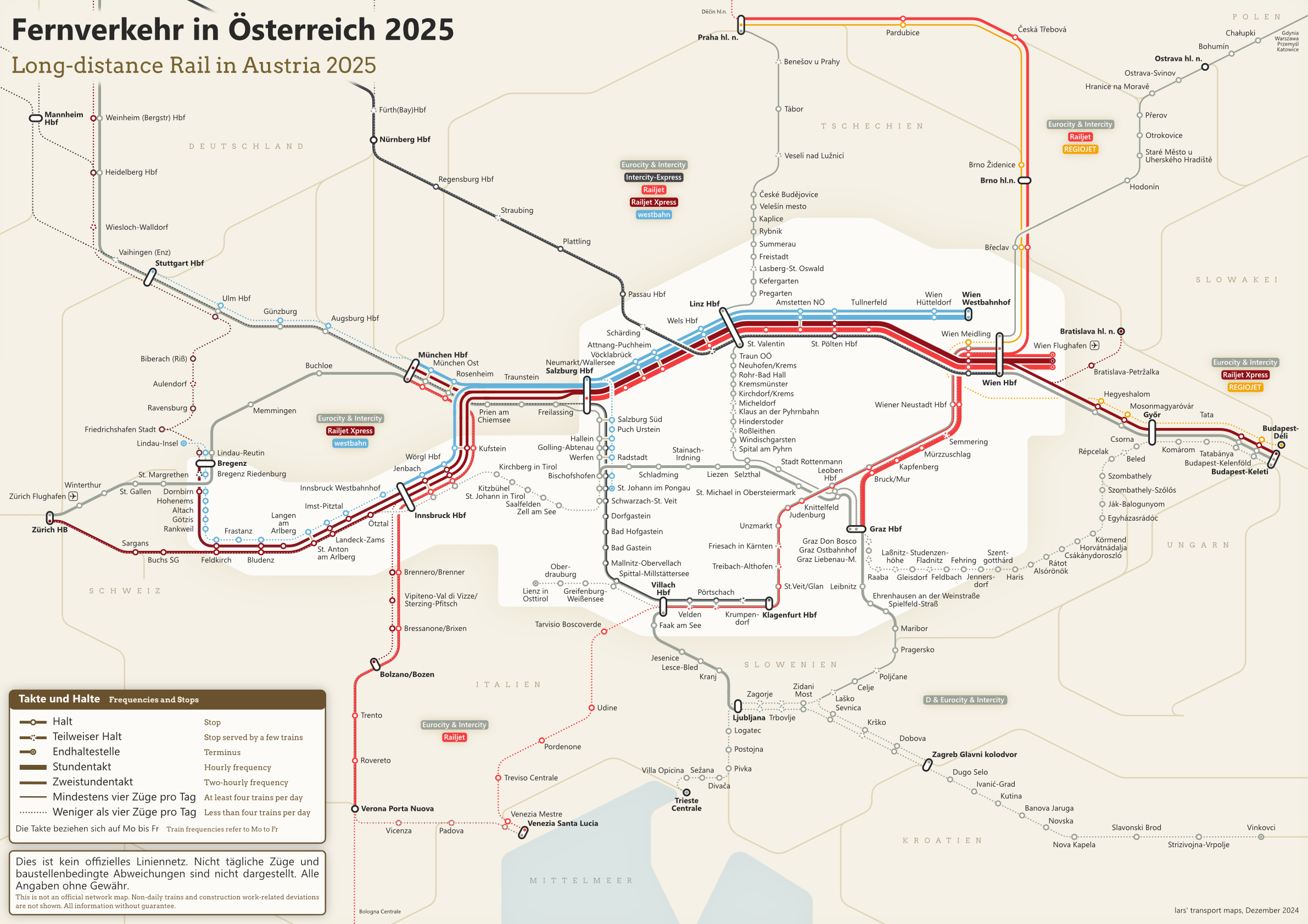 Long-distance Rail in Austria 2025 – lars' transport maps