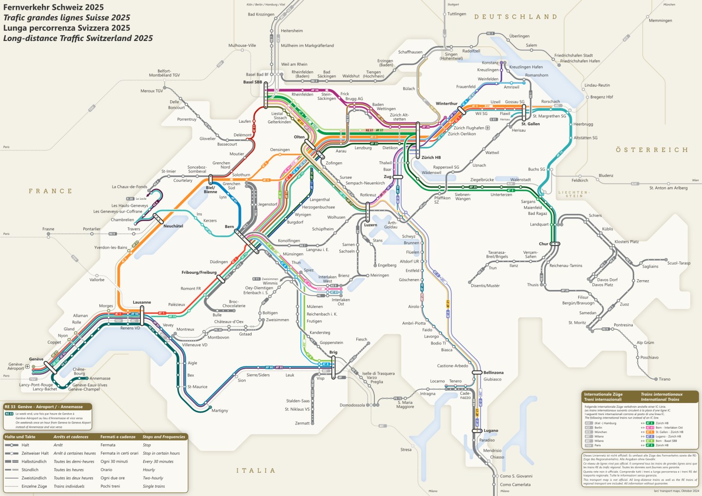 Long-distance Rail in Switzerland 2025 – lars' transport maps
