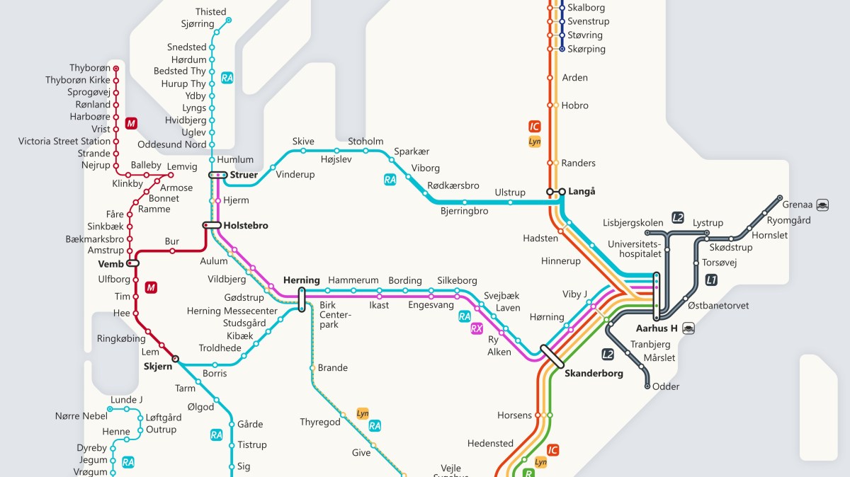 Rail Services in Denmark 2025 – lars' transport maps